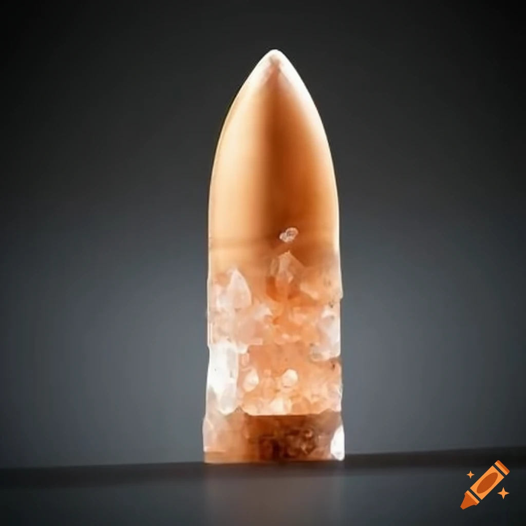 Salt crystal shaped like a bullet on Craiyon