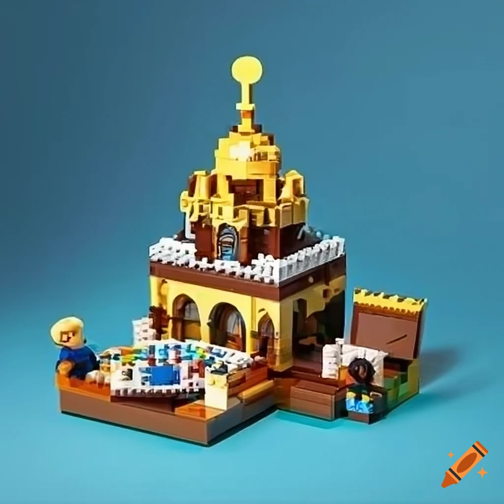 Lego passover celebrations in a synagogue on Craiyon