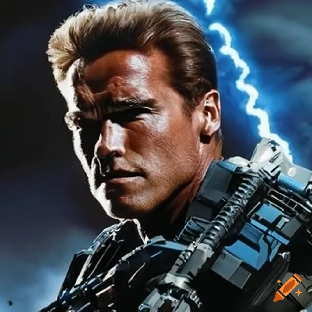 Arnold schwarzenegger as cable with robotic left arm in high definition ...