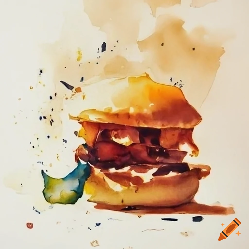 Shattered watercolor art featuring swedish chef to the future on Craiyon