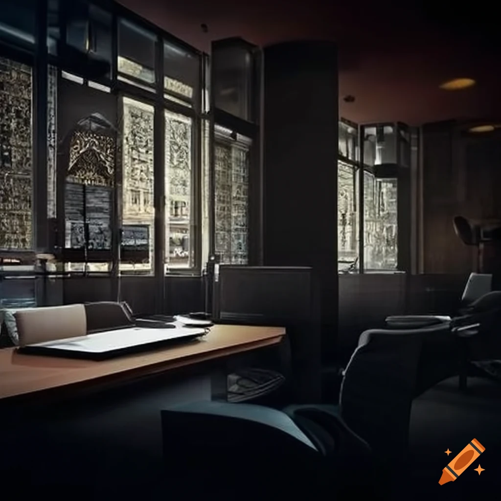 Islamic-themed office space on Craiyon