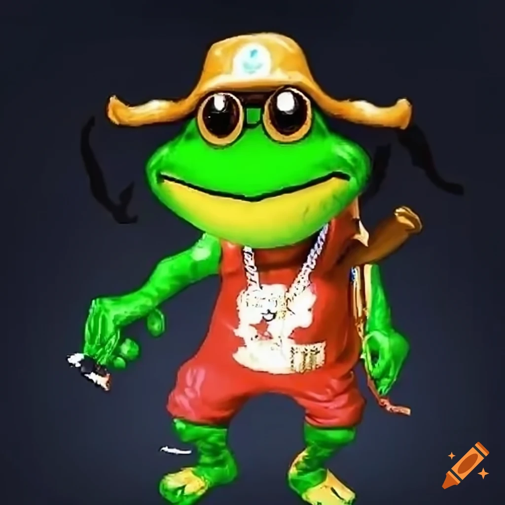 Lil wayne as zuma the frog in gameplay on Craiyon