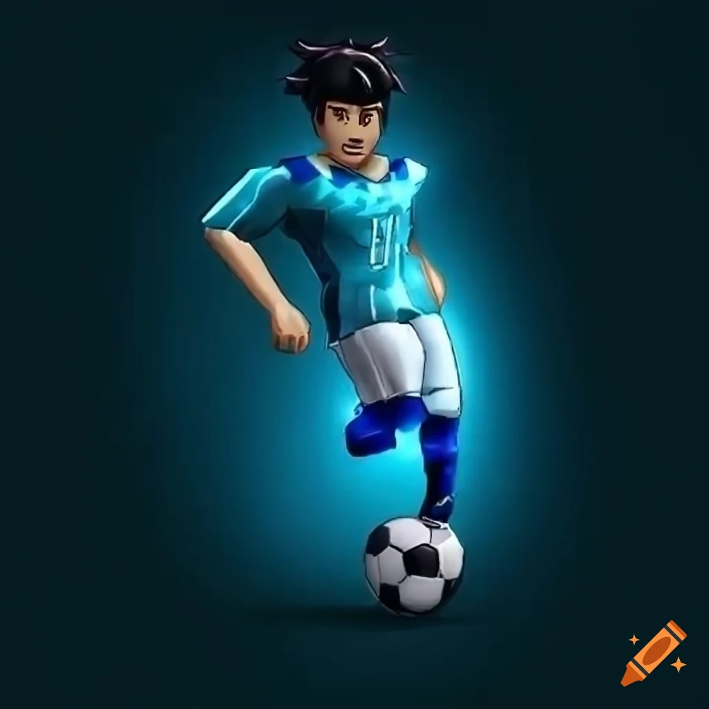 Blue lock in roblox football game art on Craiyon