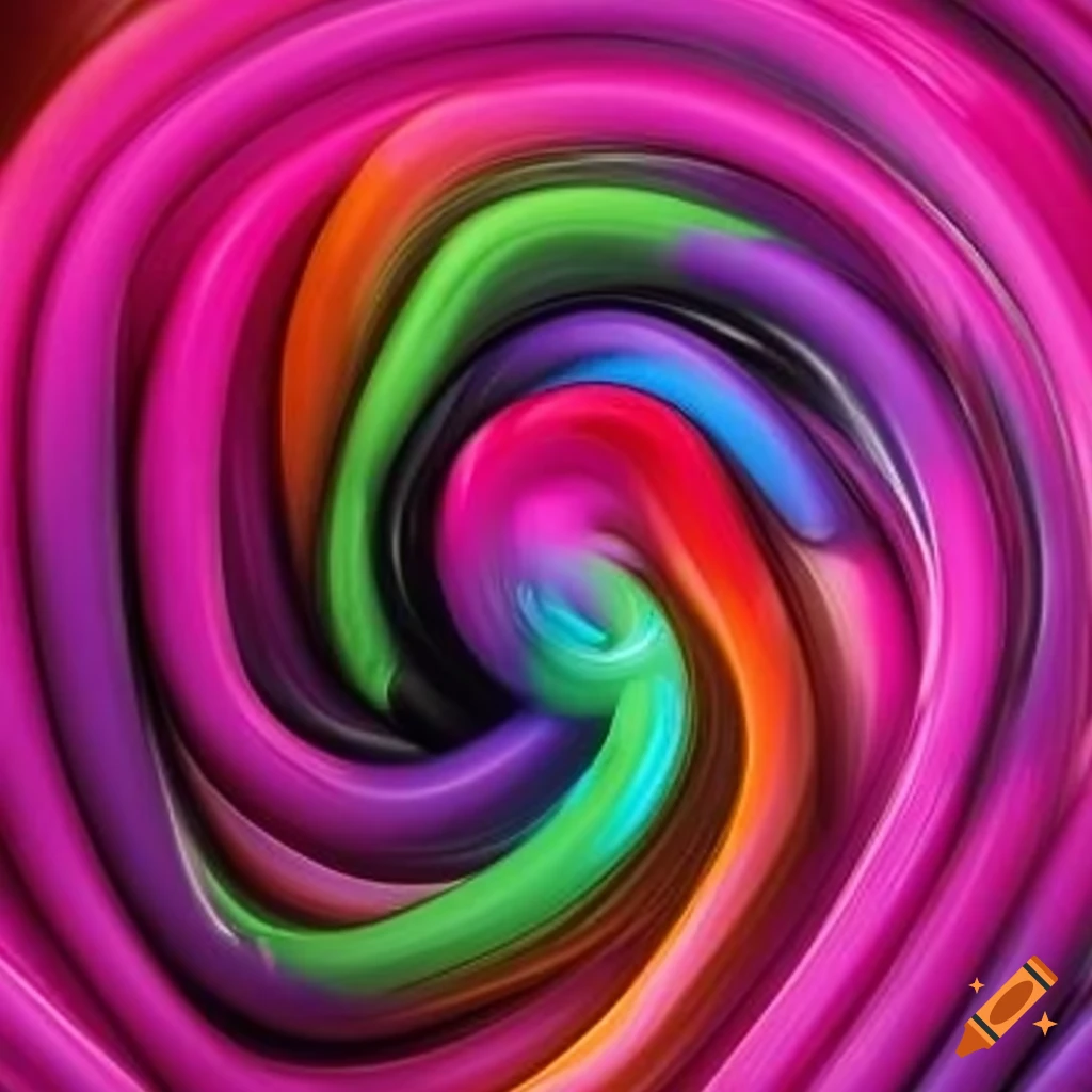 Multicolor Licorice Swirl on a pink sugar background on Craiyon