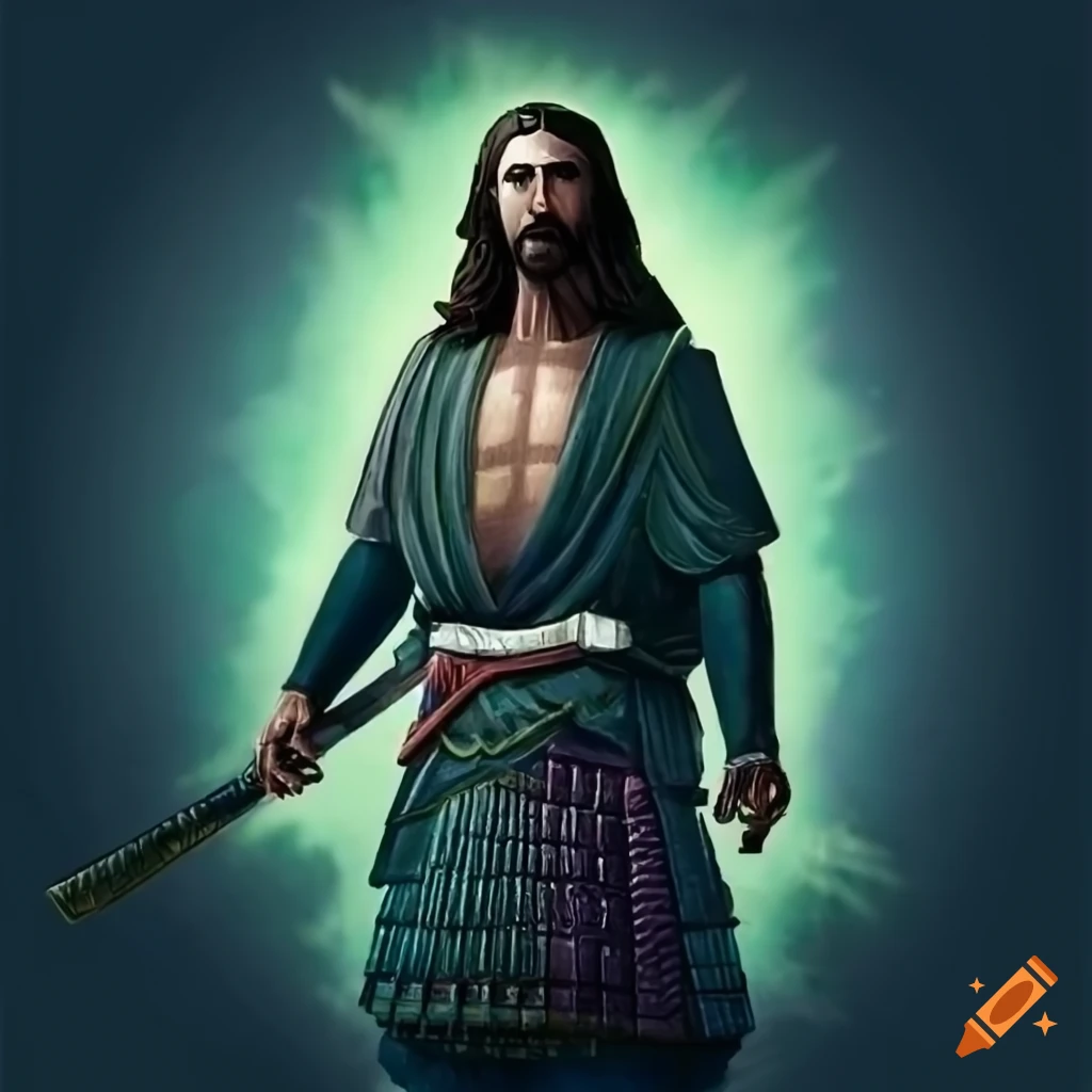 Unique depiction of Jesus as a samurai on Craiyon