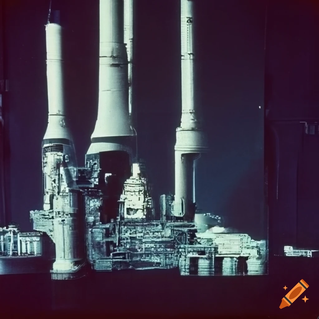 Vintage secret NASA 1970's mission slides depicting alien refinery and ...