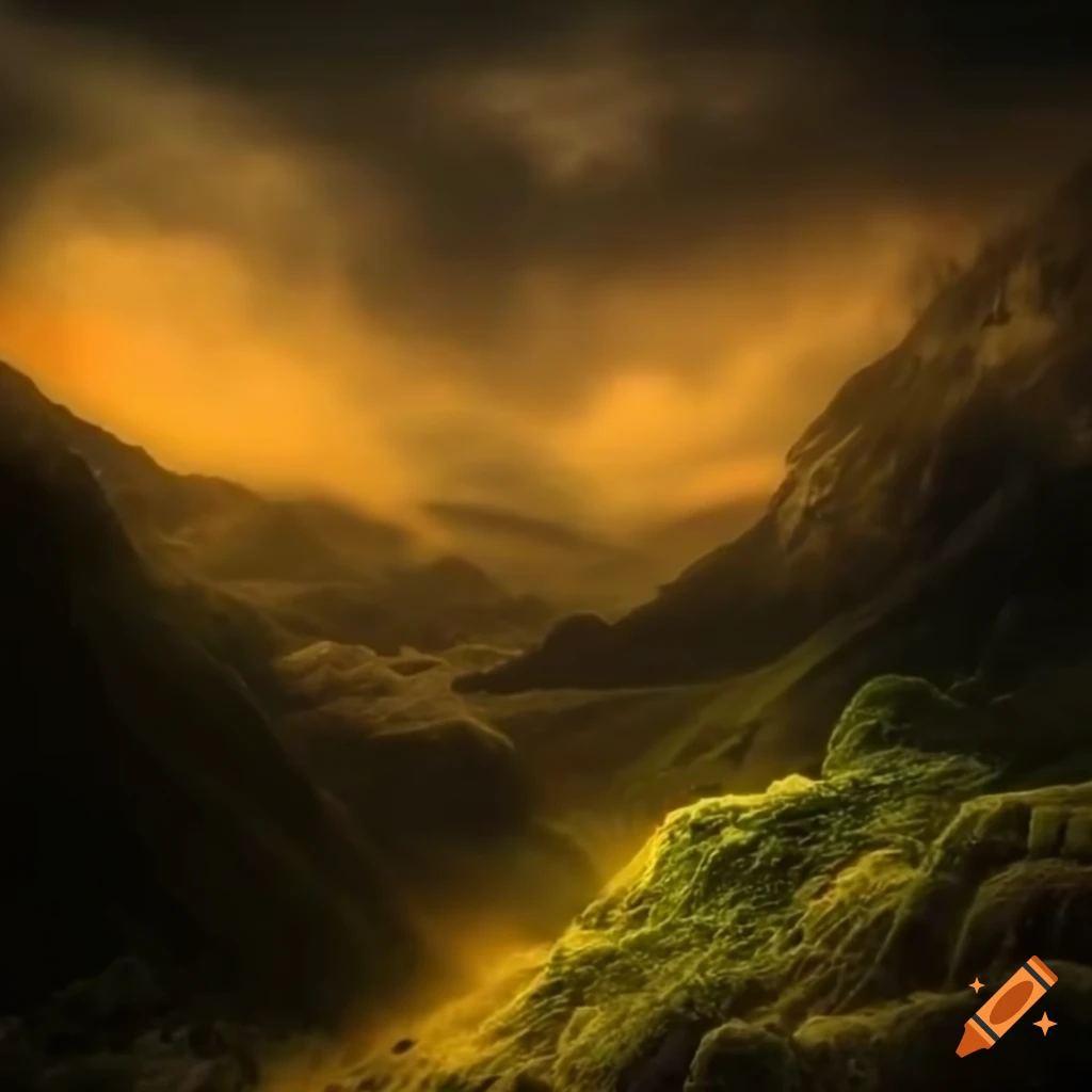 Magnificent dragon in a mythical landscape capturing intense sunlight ...