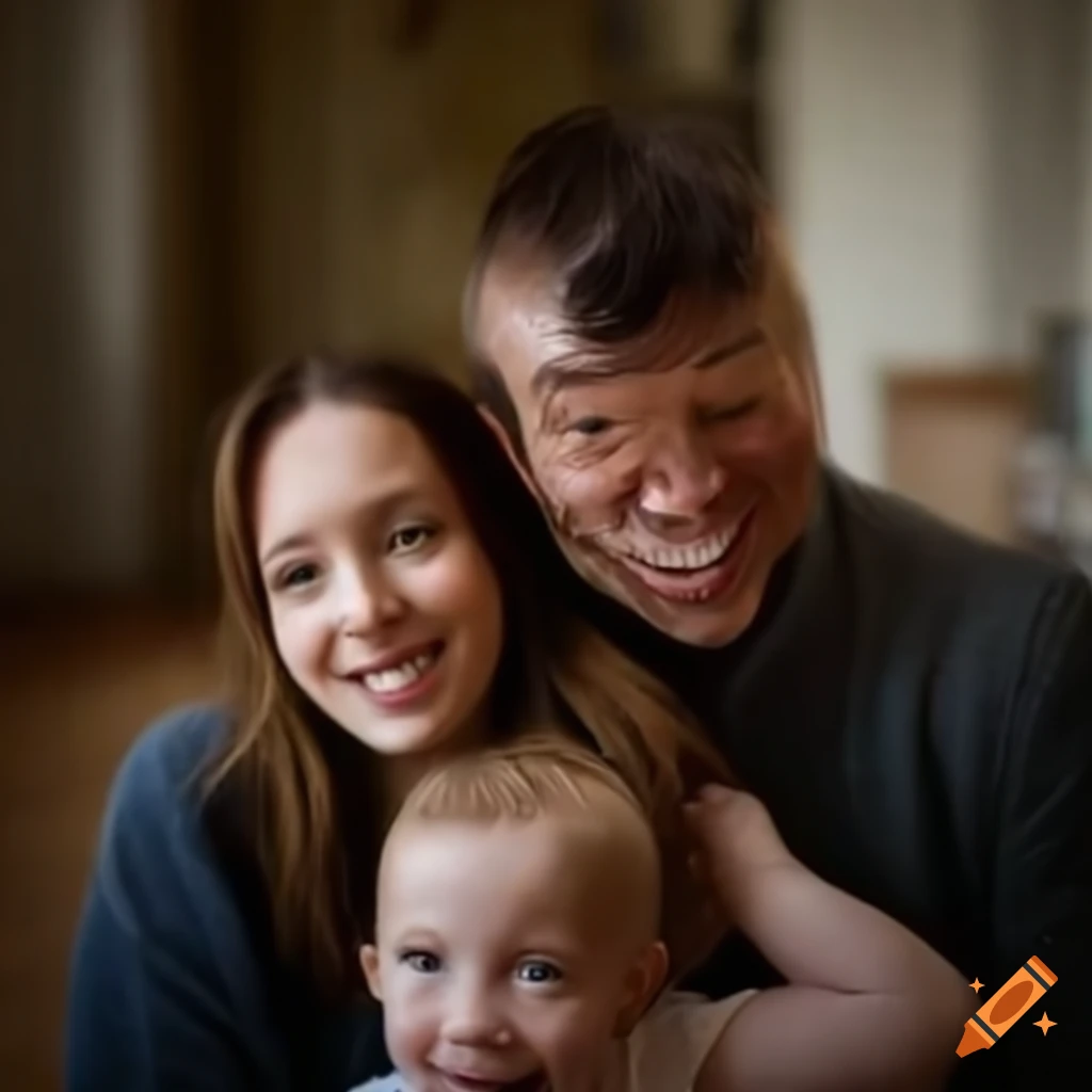 Very happy family on Craiyon