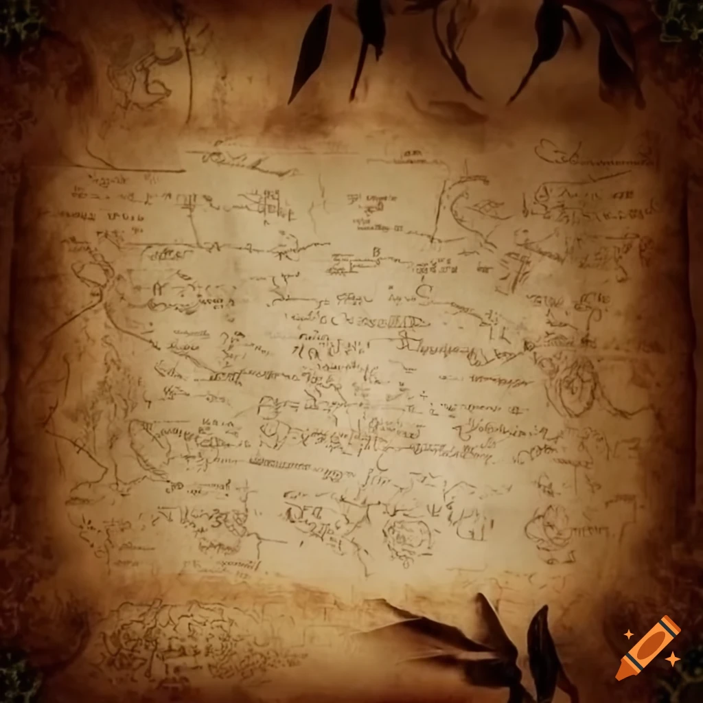 Long text on old parchment on Craiyon