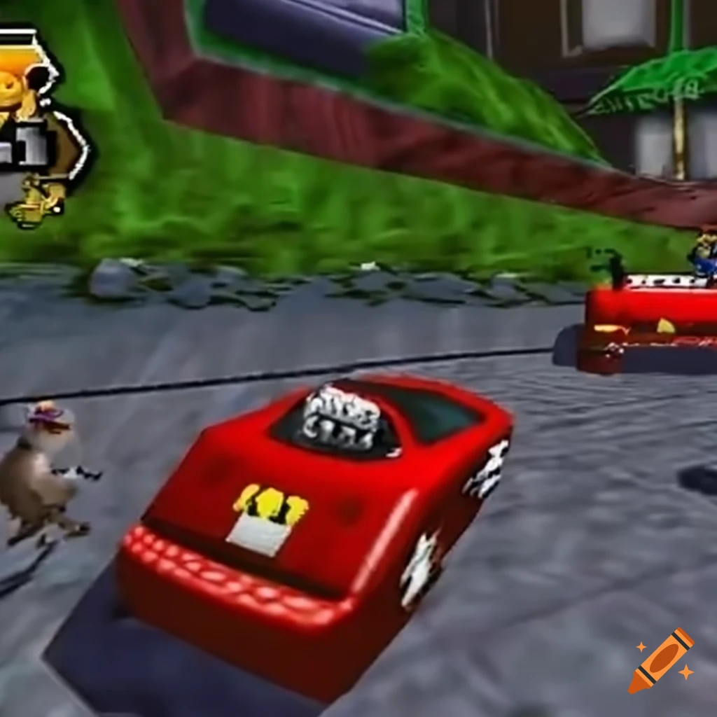 Iconic rat racing game screenshot on nintendo 64 on Craiyon