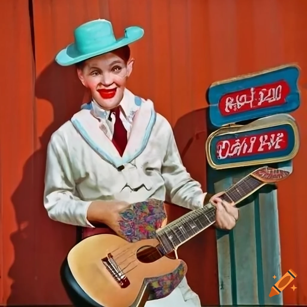 1950's style macho milkman with acoustic guitar and maxville milkman ...