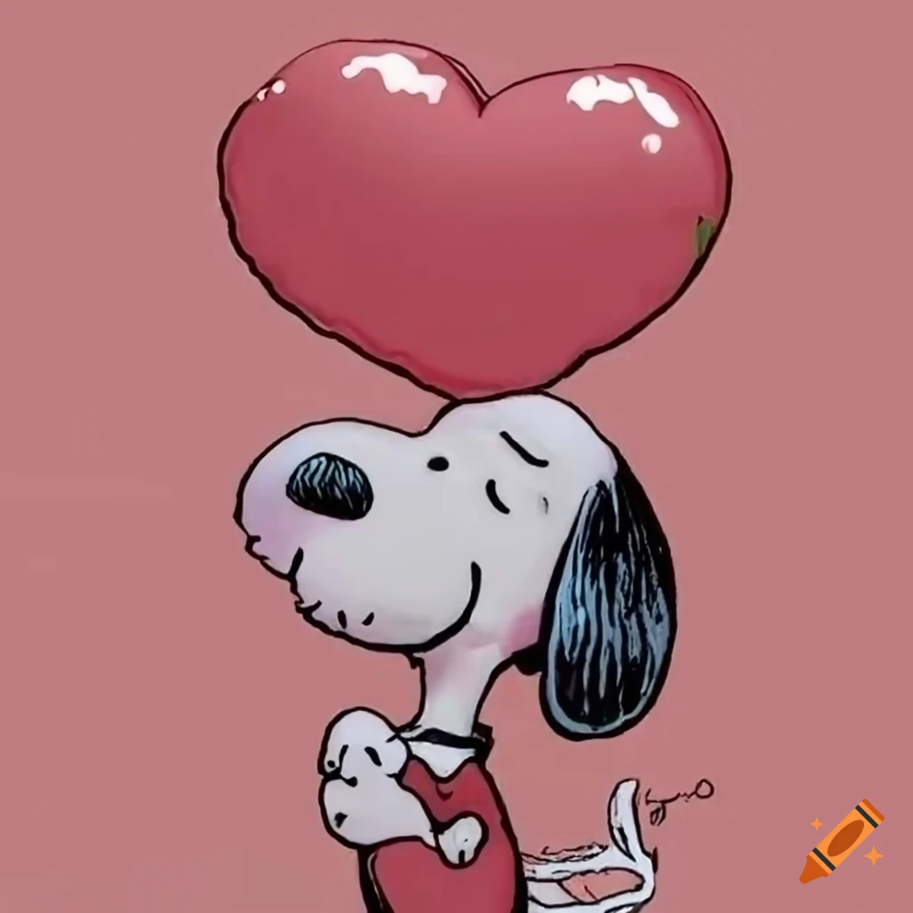 Snoopy heart on Craiyon