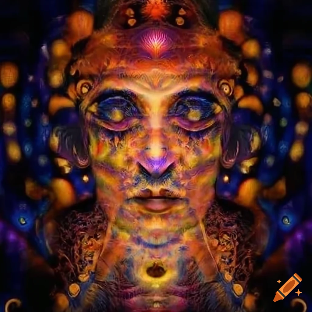 Psychedelic self-realization therapy inspired by Jean Gerard on Craiyon