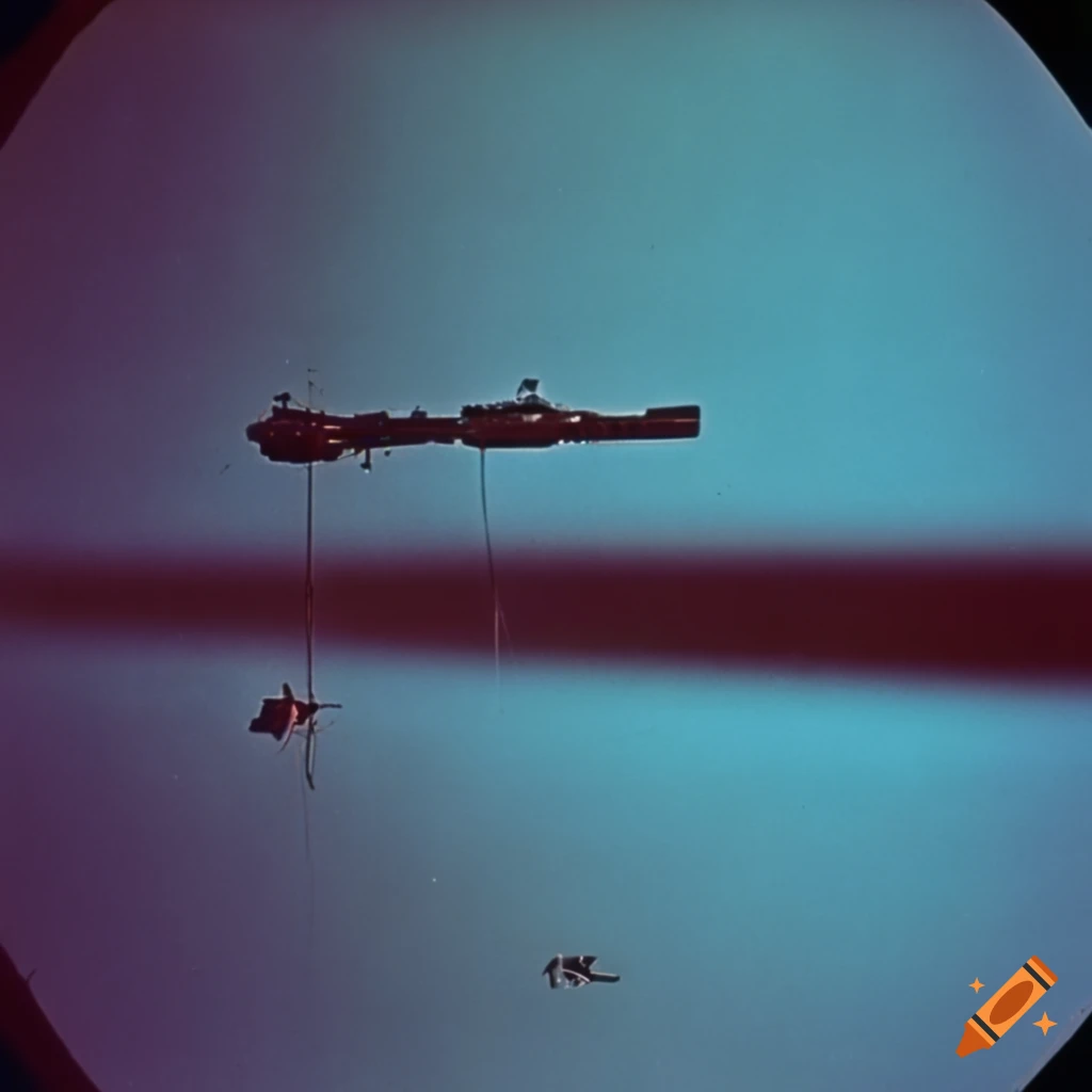 Vintage NASA 1970's mission slides of Voyager 1 on the grand tour of the solar system on Craiyon