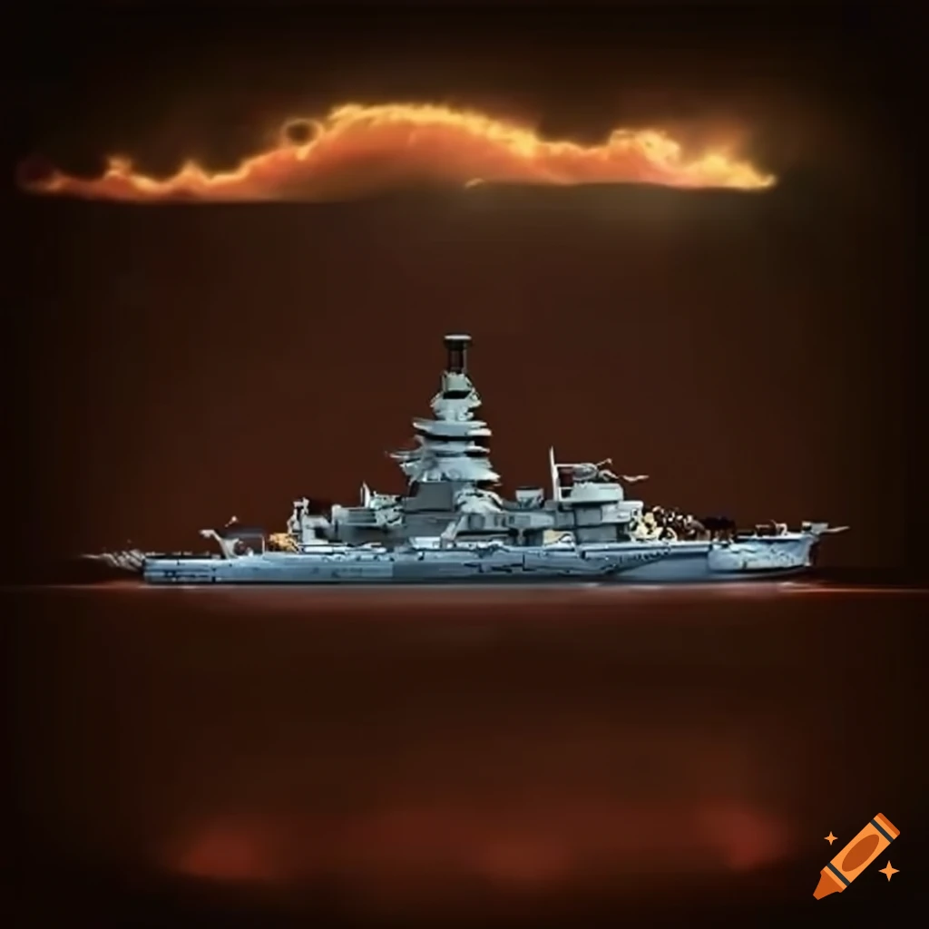 Digital battleship game with title on top on Craiyon