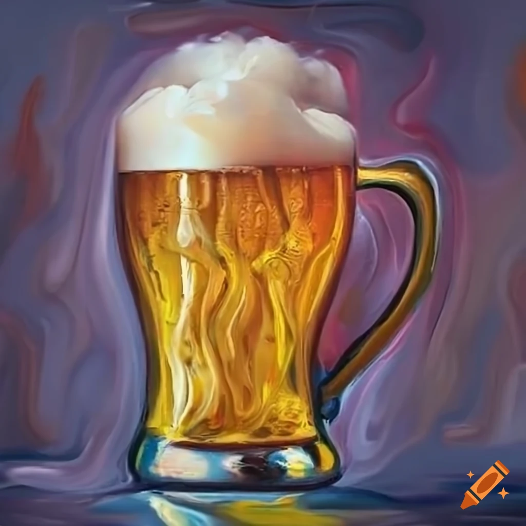 Abstract beer image on Craiyon