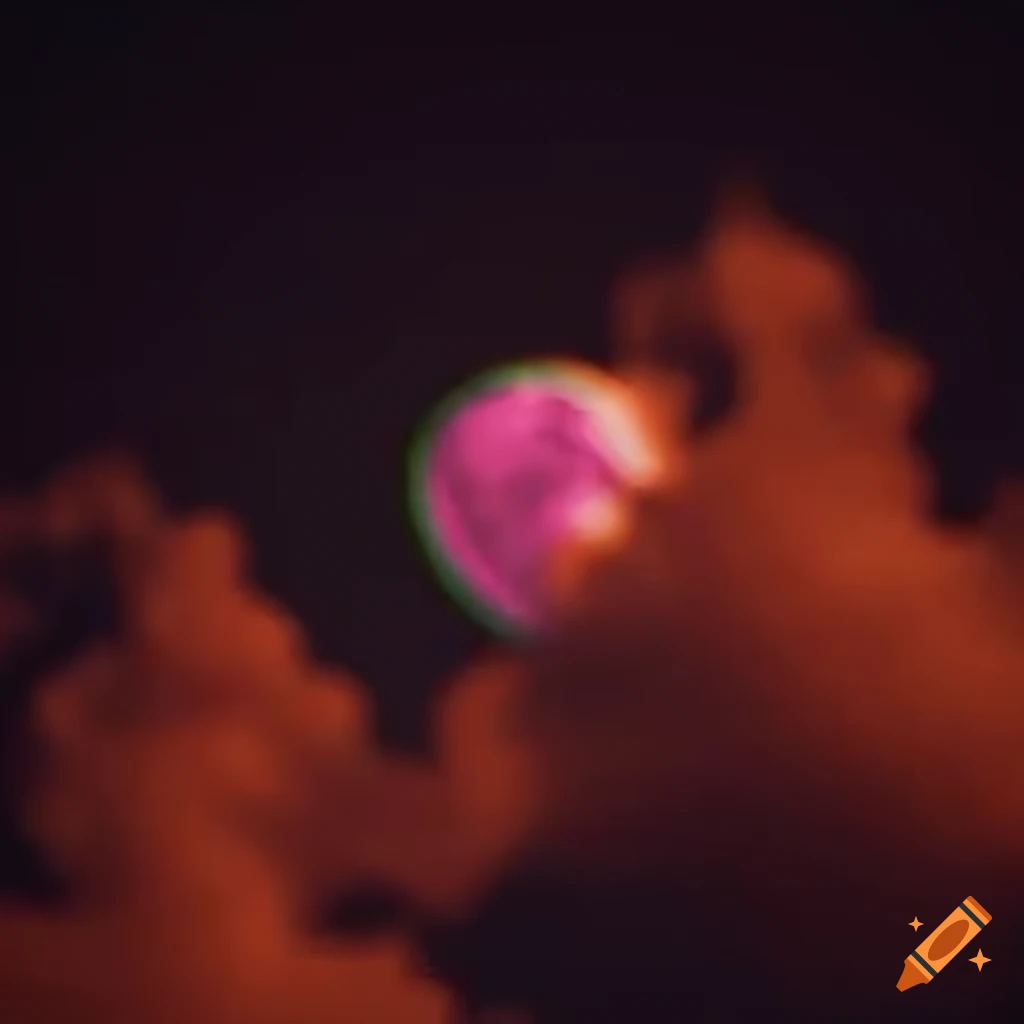 Minecraft pig on a rainbow moon on Craiyon