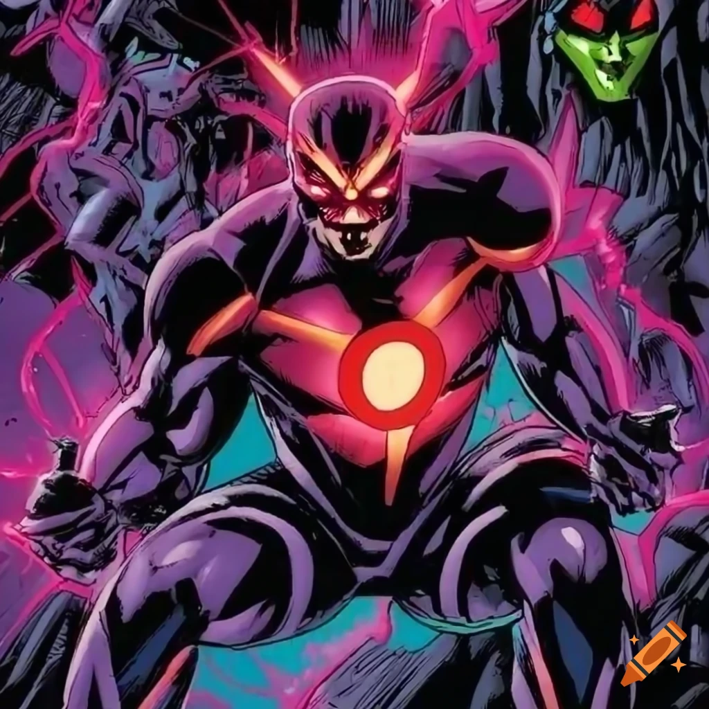 Epic comic book cover with a hero using force fields and energy blasts ...