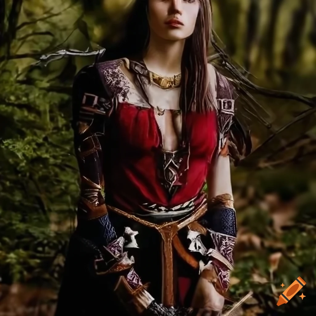 Dalish elf female keeper in dragon age and final fantasy style on Craiyon