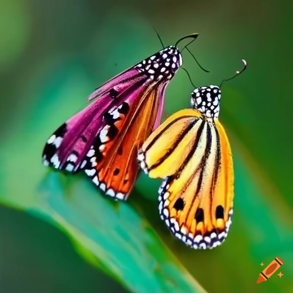 Happy couple of butterflies on Craiyon