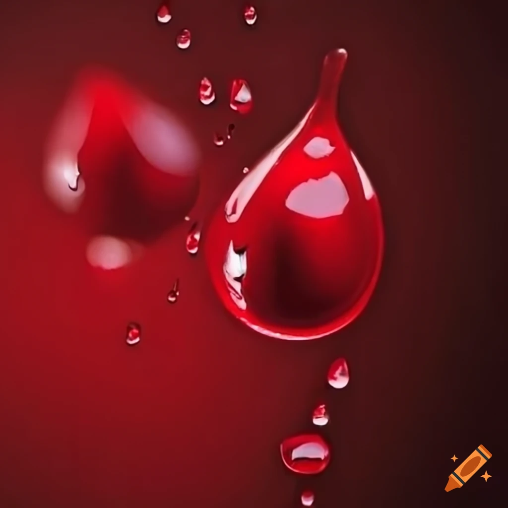 Red raindrops falling on Craiyon