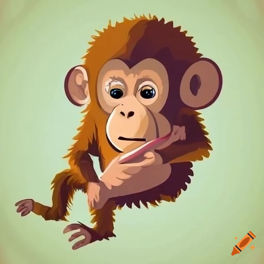 Man and monkey on Craiyon