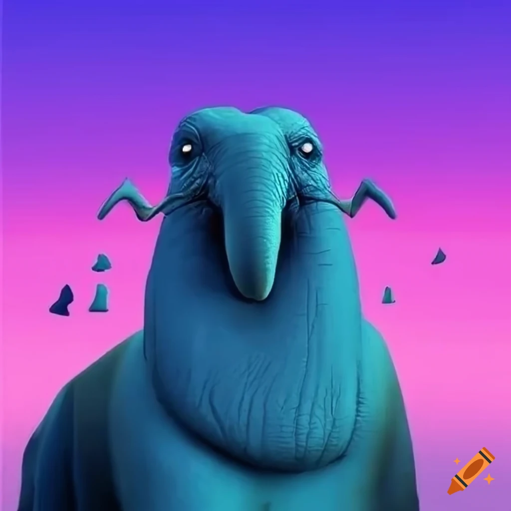 Invisible elephant concept on Craiyon