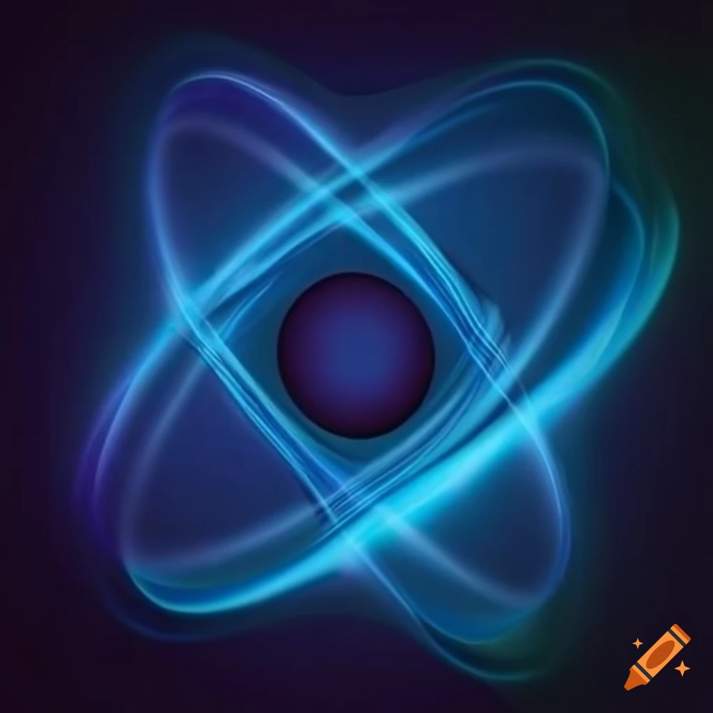 Abstract representation of an atomic structure on Craiyon