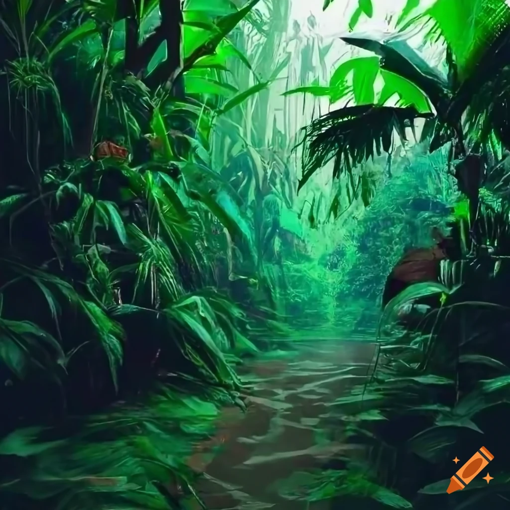 Deep dark jungle in vietnam on Craiyon