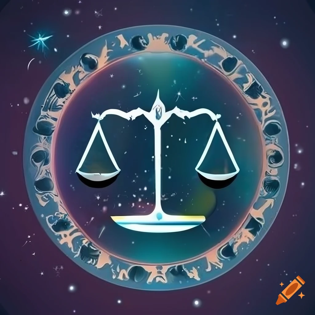 Unique design of libra astrology sign in vector contour on Craiyon