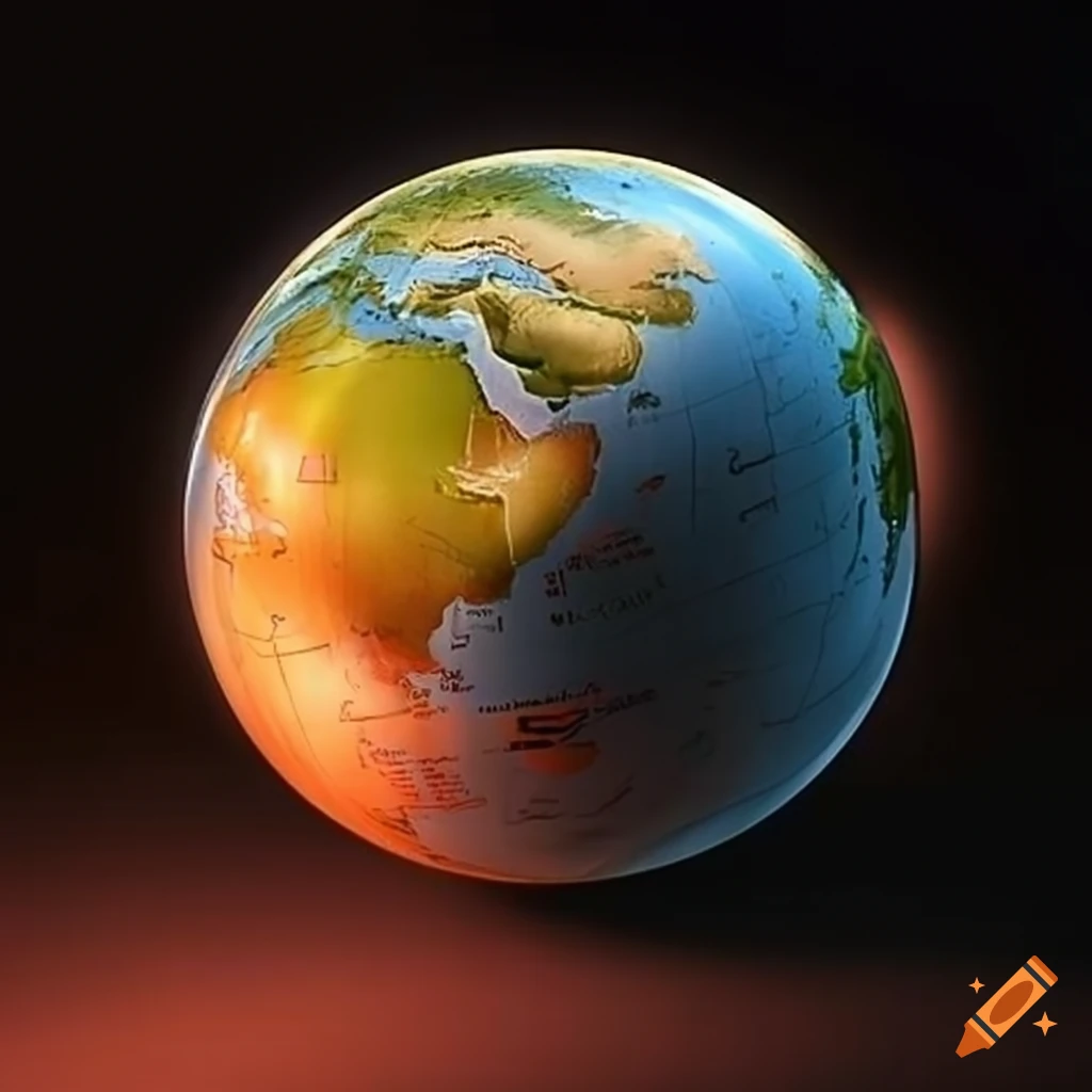 Ultra realistic globe on Craiyon