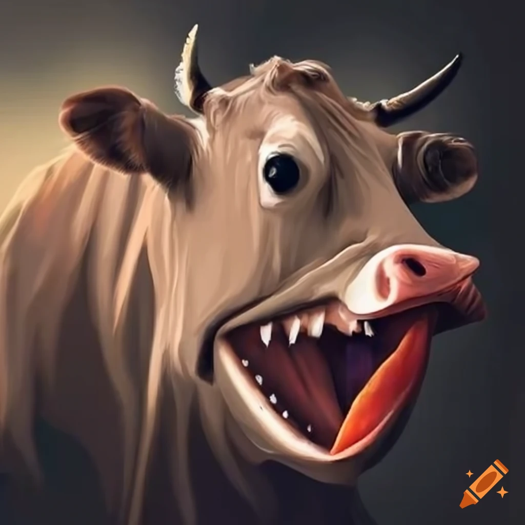 Fish eating a cow on Craiyon