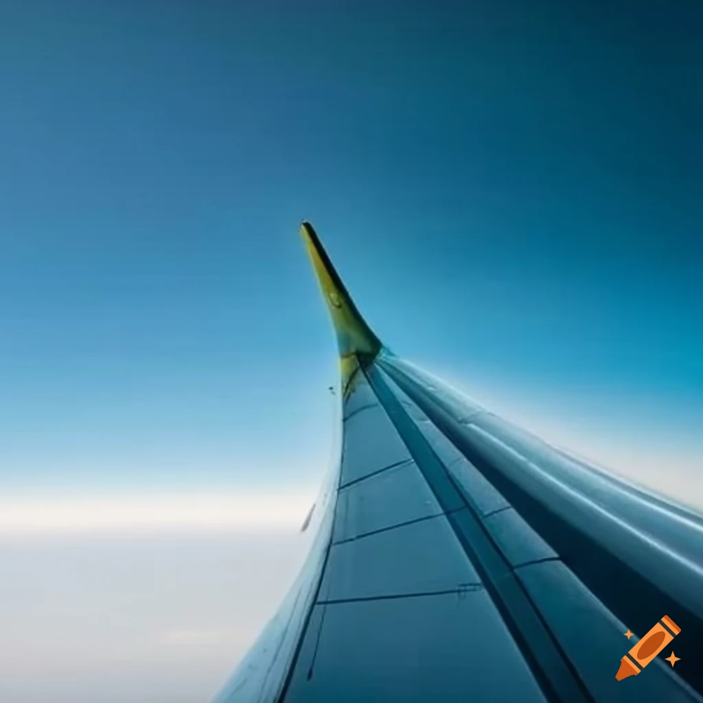 Coated wing of an airplane showing transparent layer on Craiyon