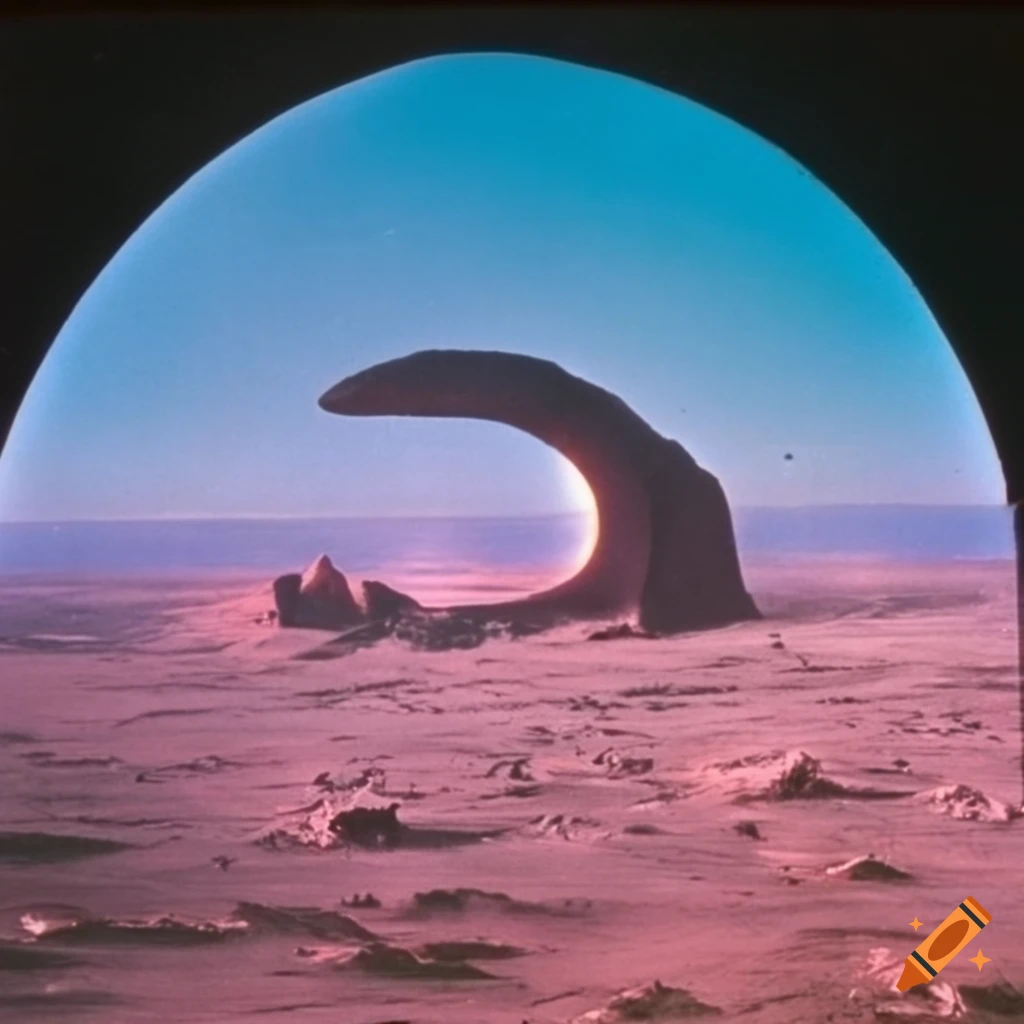Vintage nasa 1970's mission slides depicting a surreal venusian alien landscape on Craiyon