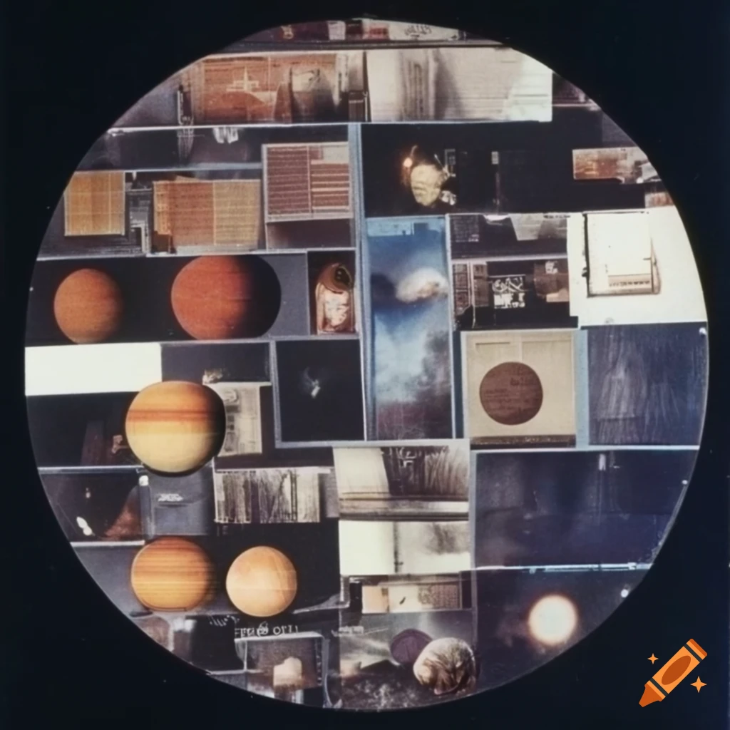 Photographic Collage of 1970's NASA slides featuring 'Voyager 1 ...