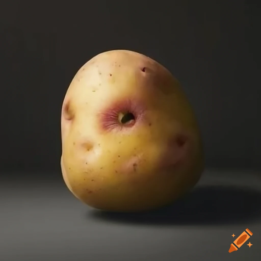 Potato resembling Elon Musk in a realism style on Craiyon