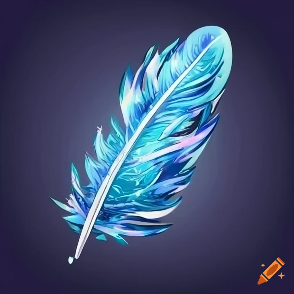 Ice feather on Craiyon