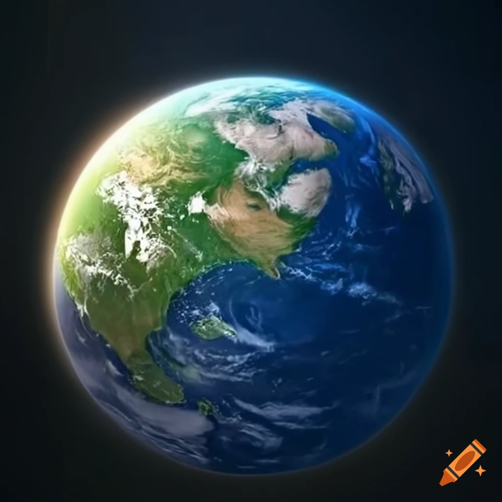 Earth view from space on Craiyon