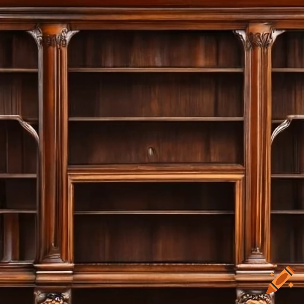 Victorian brown bookcase on Craiyon