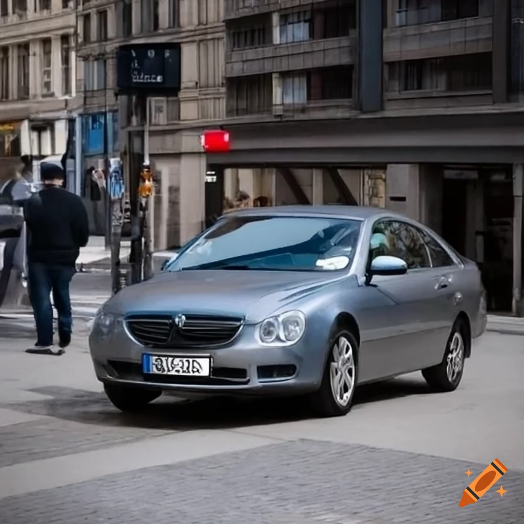 European sedan car in urban environment from the 2010s on Craiyon