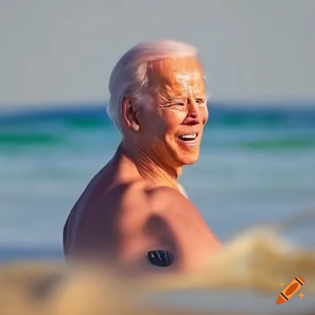 Donald trump and joe biden at the beach on Craiyon