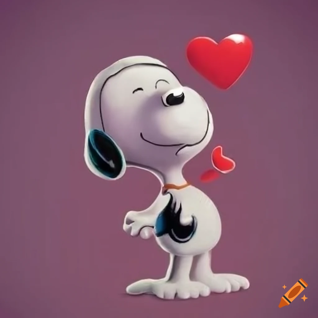 Snoopy heart on Craiyon