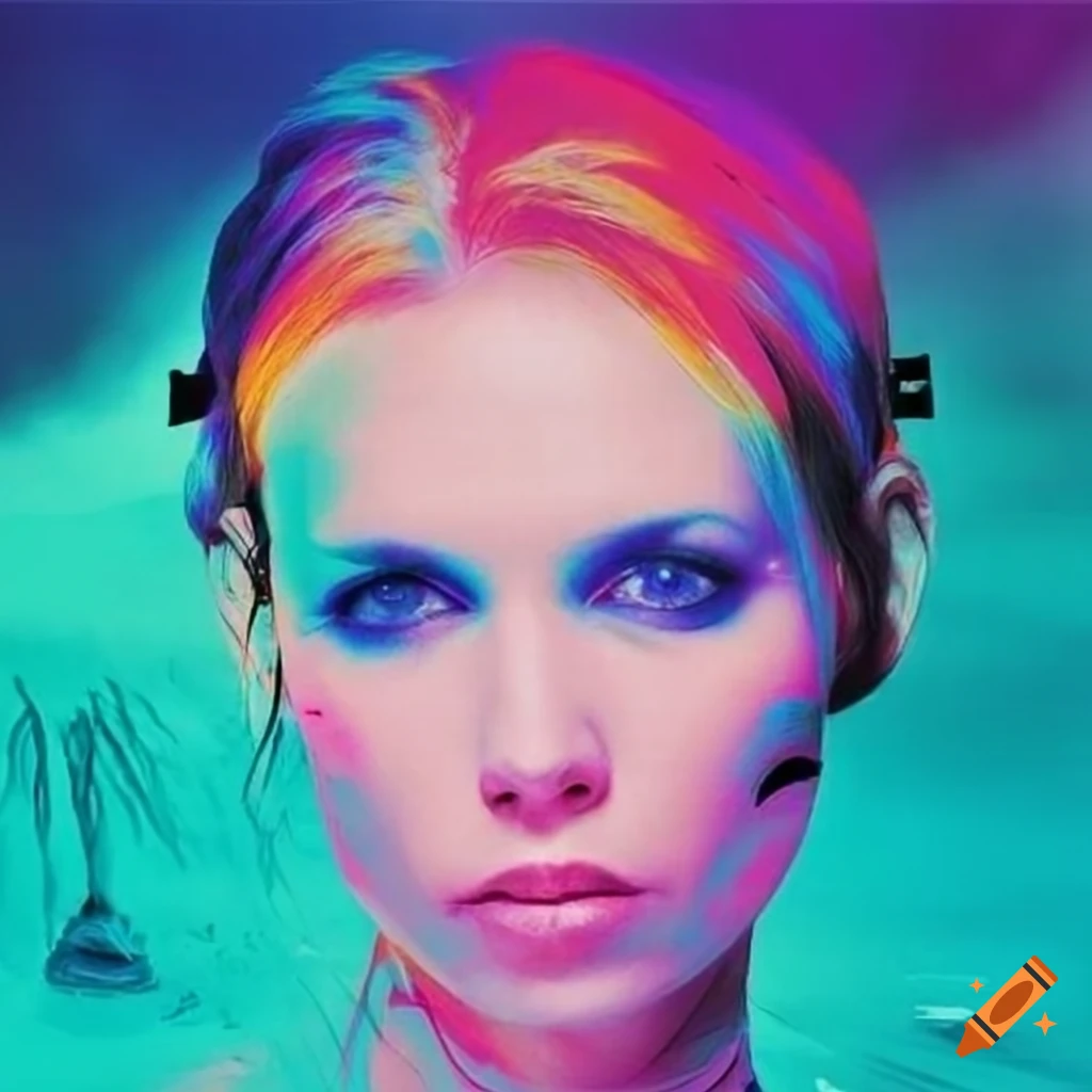 Early 2000's techno beach album cover on Craiyon