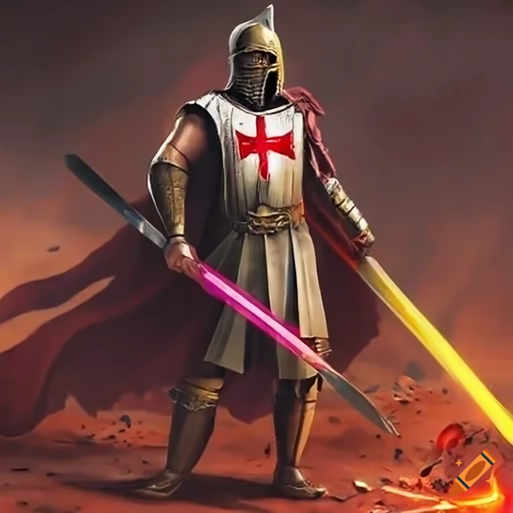 Epic battle between Mace Windu as a templar knight and Leonidas king of ...