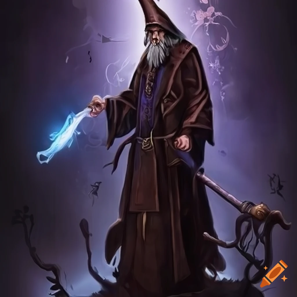 Wizard with sword on Craiyon