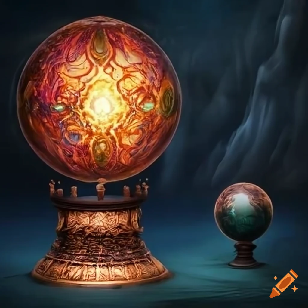 Beautiful fantasy vision in magical sphere on Craiyon