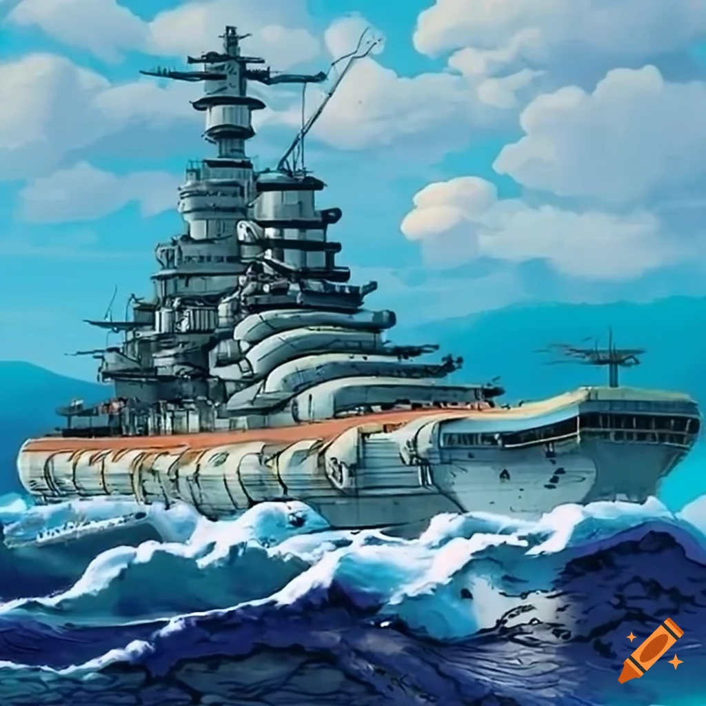 Ghibli battleship on Craiyon