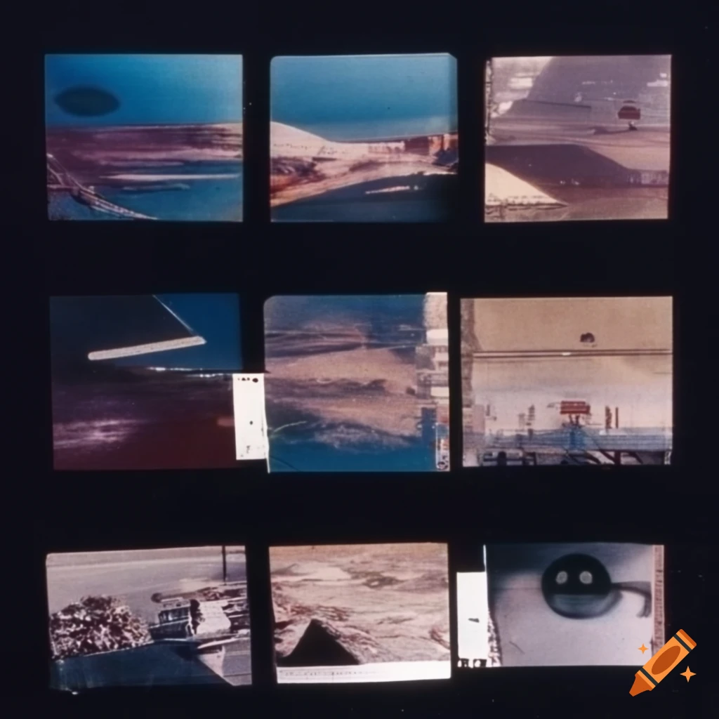 Photographic collage of 1970's NASA slides on 'Voyager 1' mission and ...