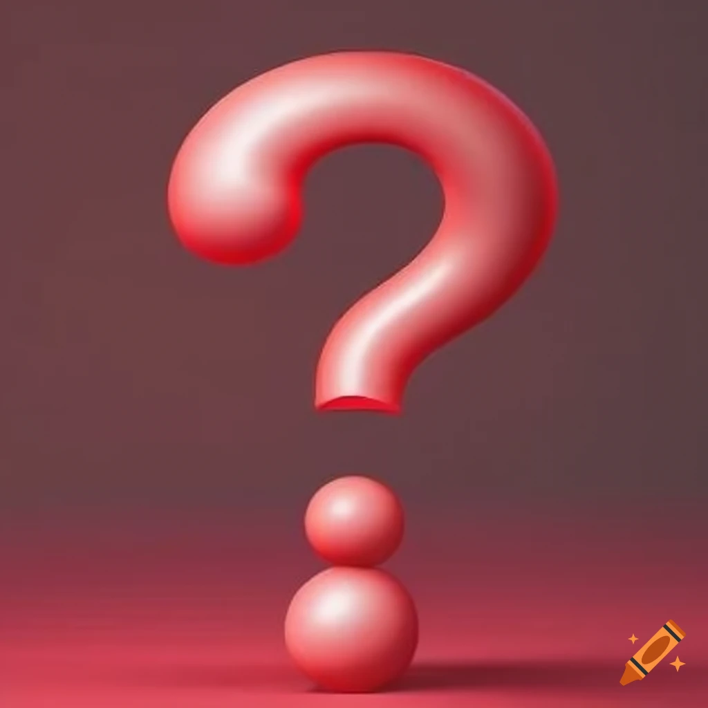 Red question mark on Craiyon