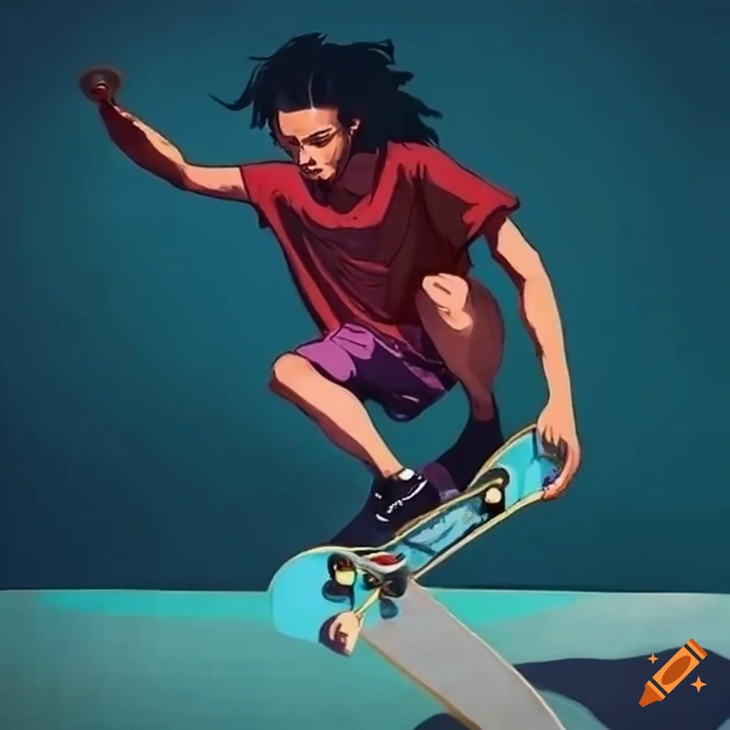 Bryan deazeley skateboarding on Craiyon